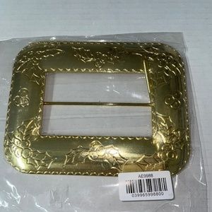 HALCO | Holiday | Santa Claus Cast Belt Buckle Christmas Holly Design ...